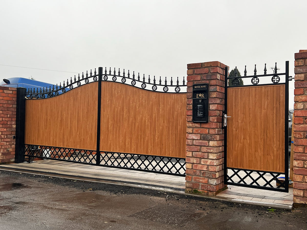 Metal Framed Infill Gates | Composite & Wood Infills
