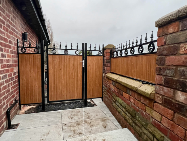 Metal Framed Infill Gates | Composite & Wood Infills