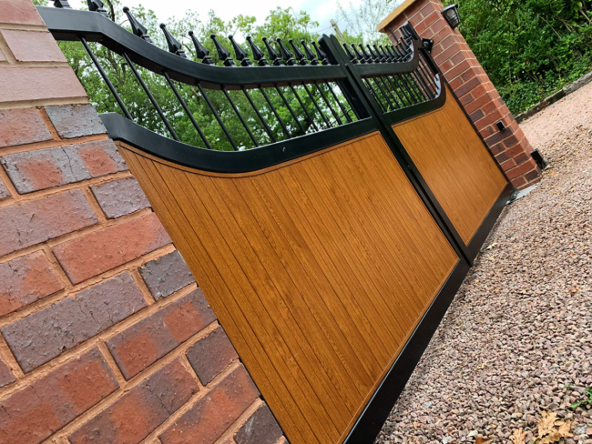 Metal Framed Infill Gates | Composite & Wood Infills