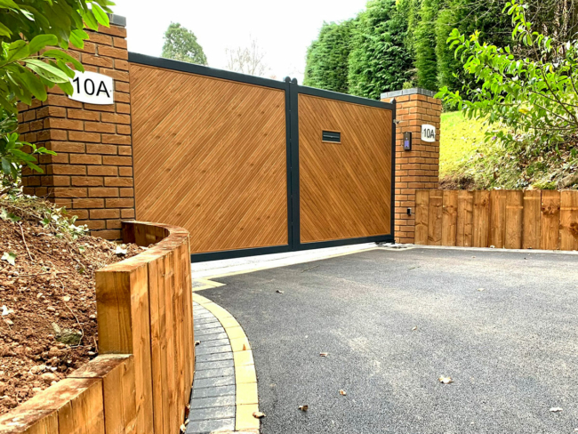 Metal Framed Infill Gates | Composite & Wood Infills