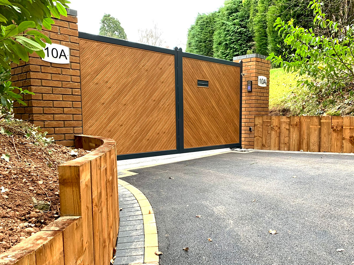 Metal Framed Infill Gates | Composite & Wood Infills