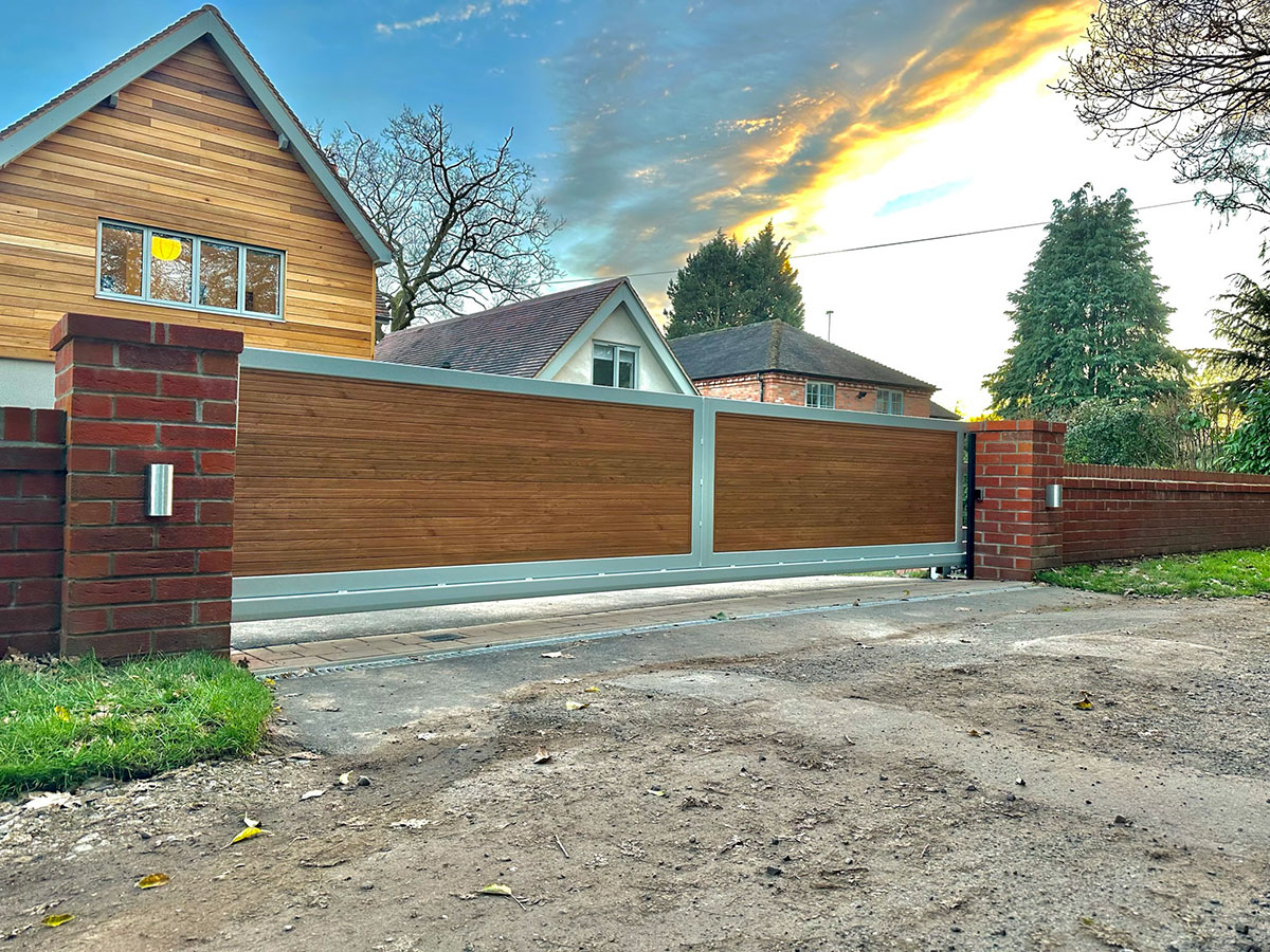 Metal Framed Infill Gates | Composite & Wood Infills