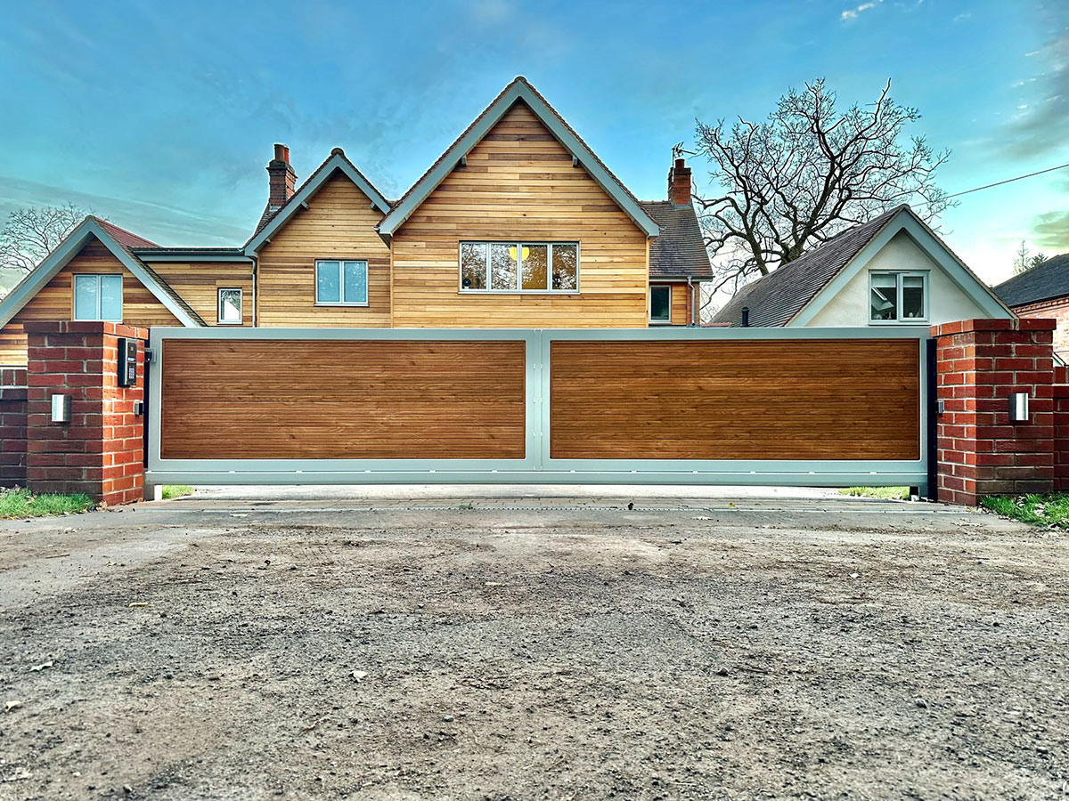 Metal Framed Infill Gates | Composite & Wood Infills
